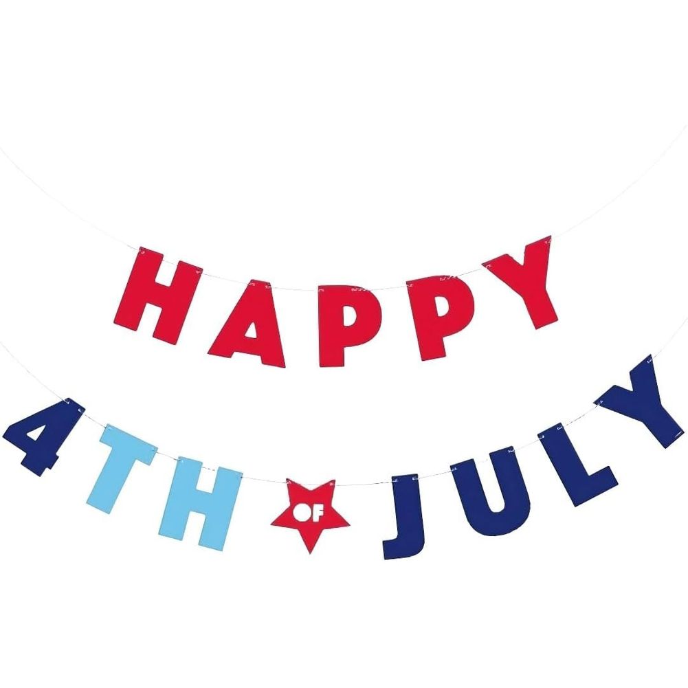 Happy 4th of July Letter Banner – US Novelty