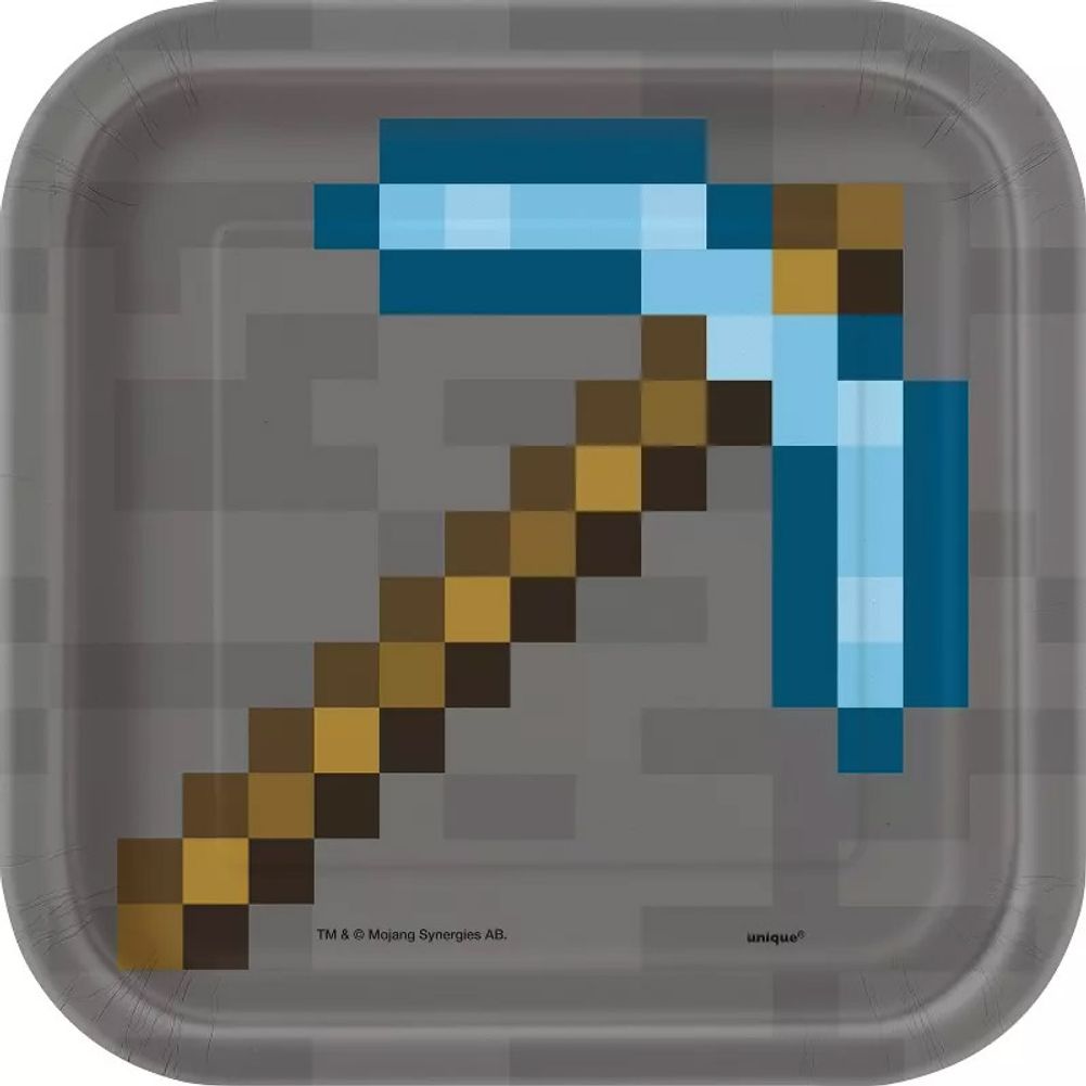 Minecraft 7" Square Plates (8ct) – US Novelty