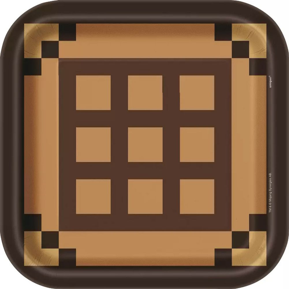 Minecraft 9" Square Plates (8ct) – US Novelty