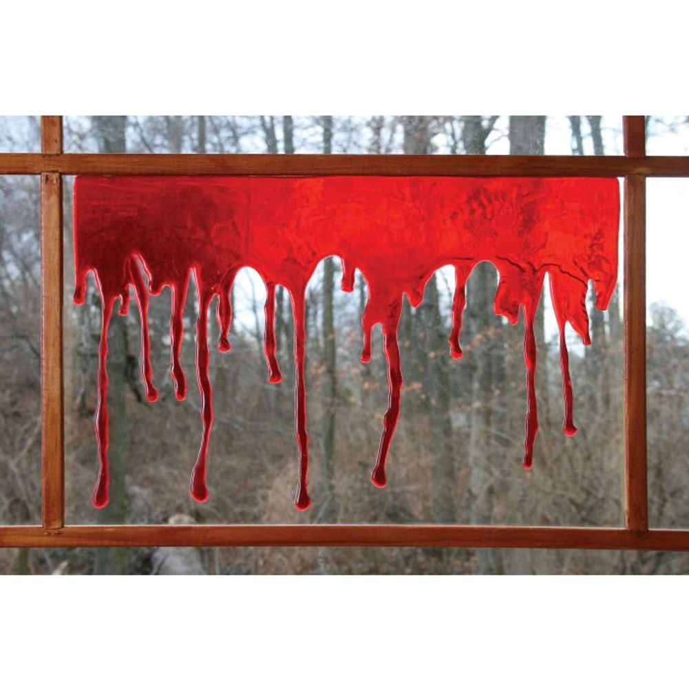 3-D Bloody Window Decor Drips 18" Wide – US Novelty