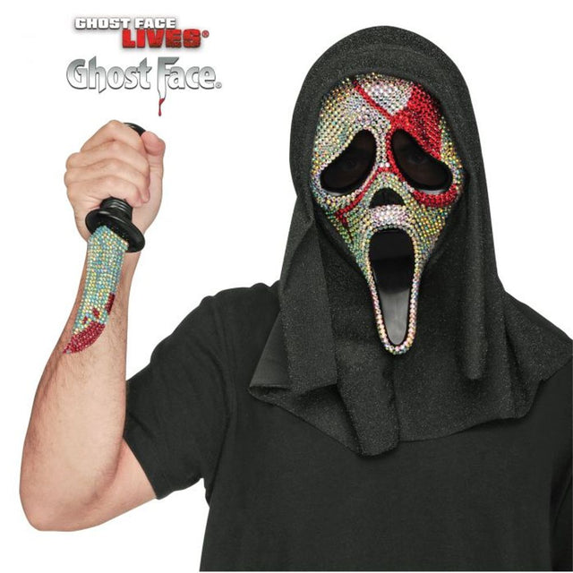 Ghost Face® Bloody Bling Mask and Knife Set – US Novelty