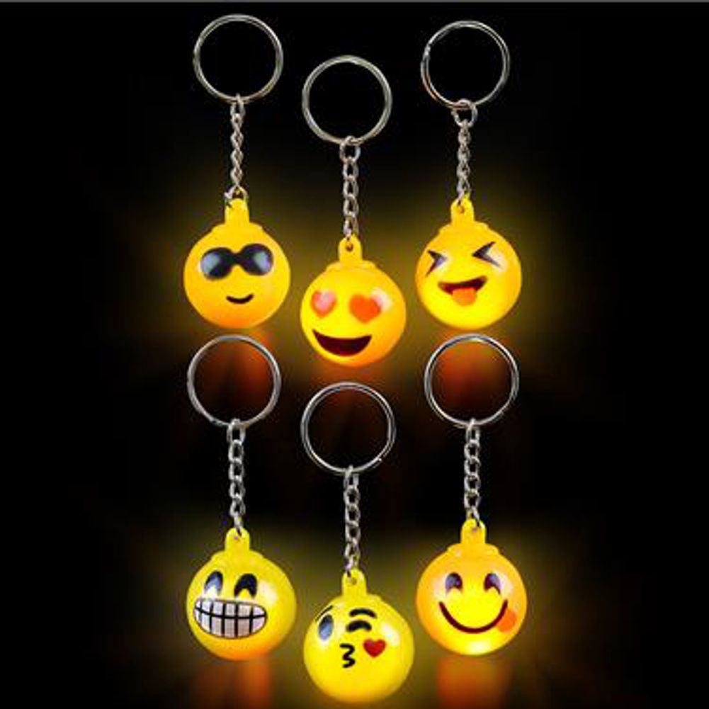 Light-Up Emoticon Keychains (12 ct) – US Novelty