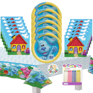 Blues Clues Tableware Deluxe Party Kit for Pizza (16 Guests) – US Novelty