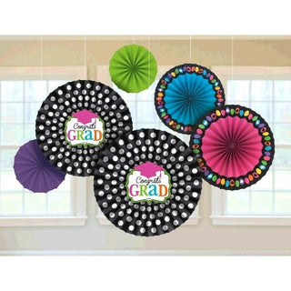 Congrats Grad Hanging Fans (6ct) – US Novelty