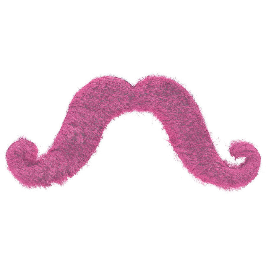 Pink Handlebar Mustache – Self-Adhesive Costume – US Novelty