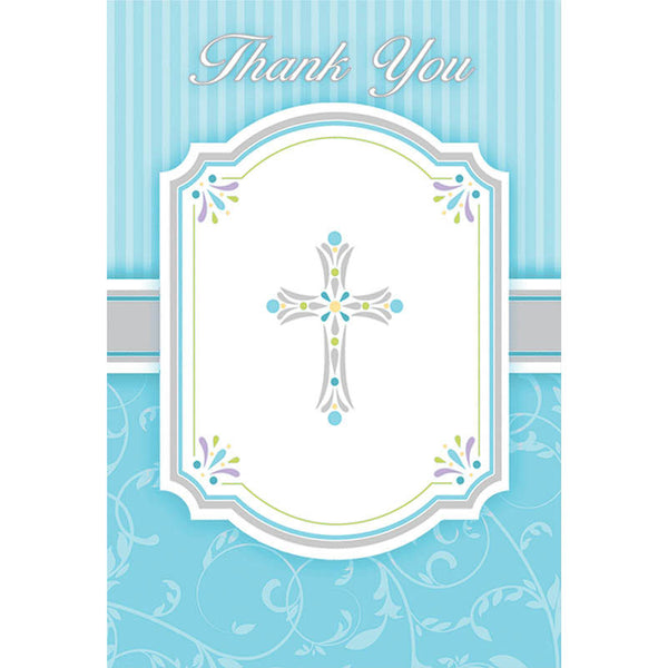 Blue Blessings Thank You Notes – US Novelty