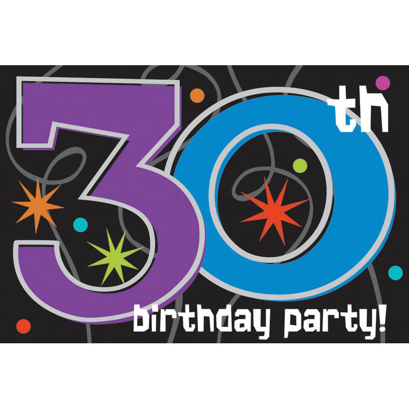 The Party Continues 30 Invitations – US Novelty