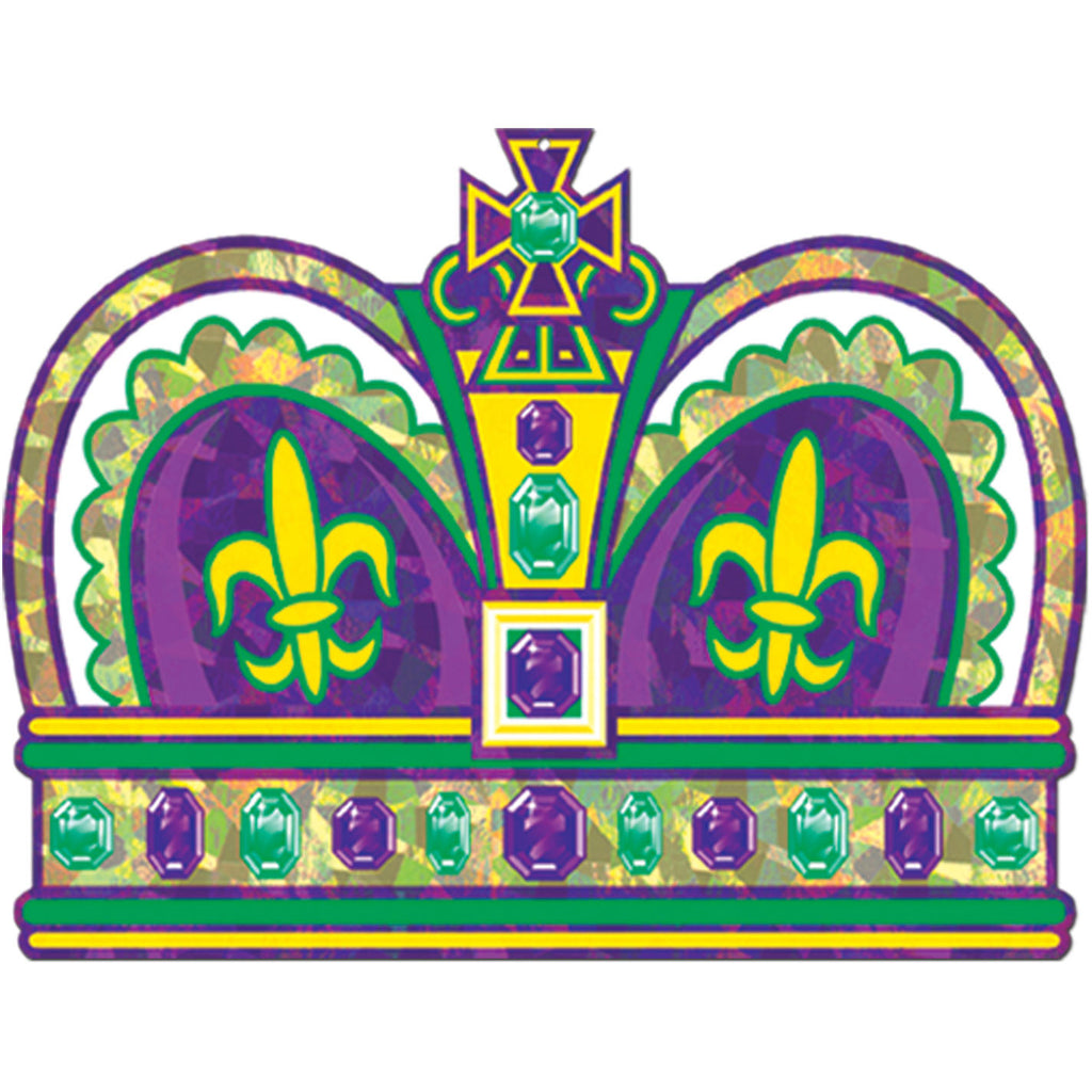 Prismatic Mardi Gras Crown Cutout – US Novelty