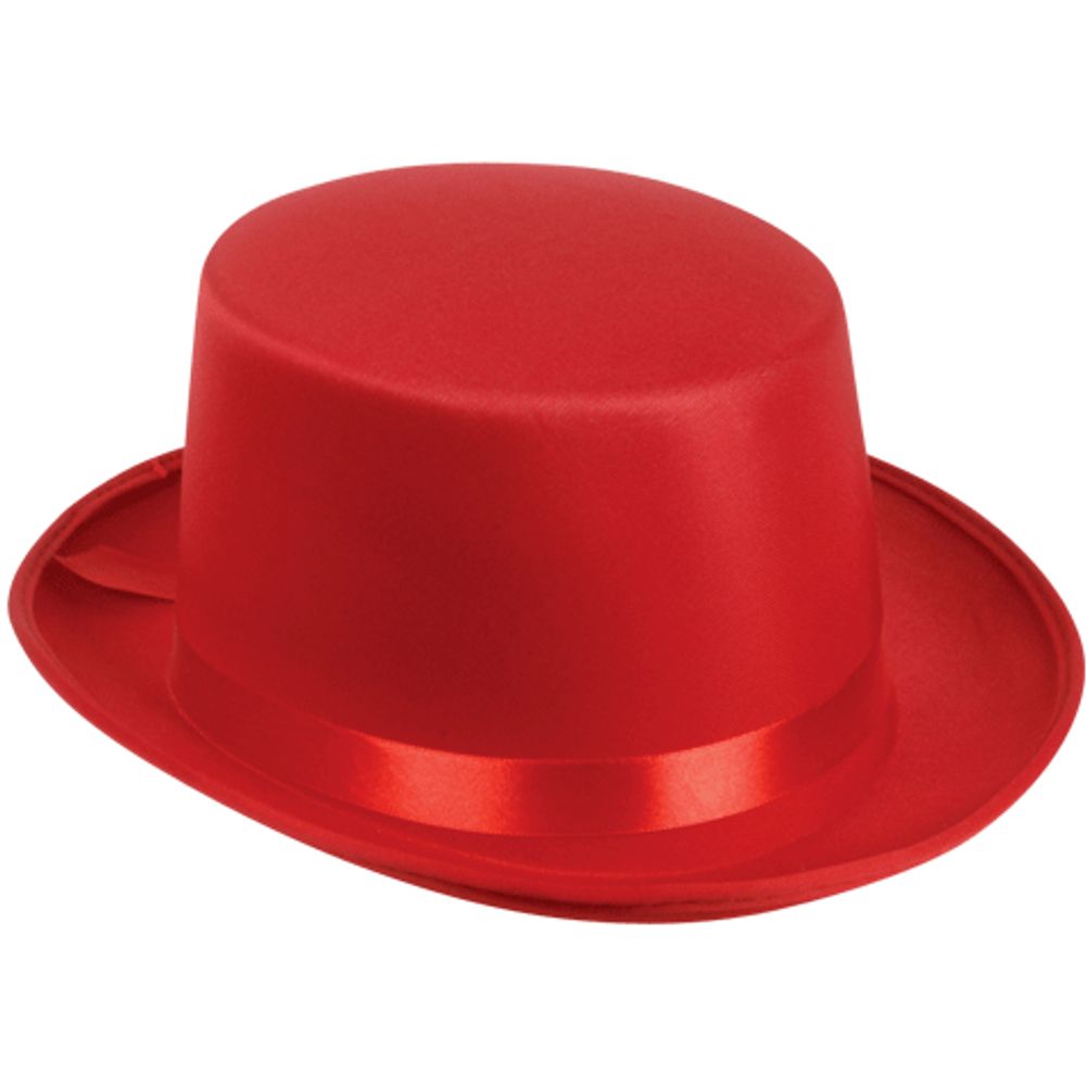 Red Satin Top Hat – US Novelty