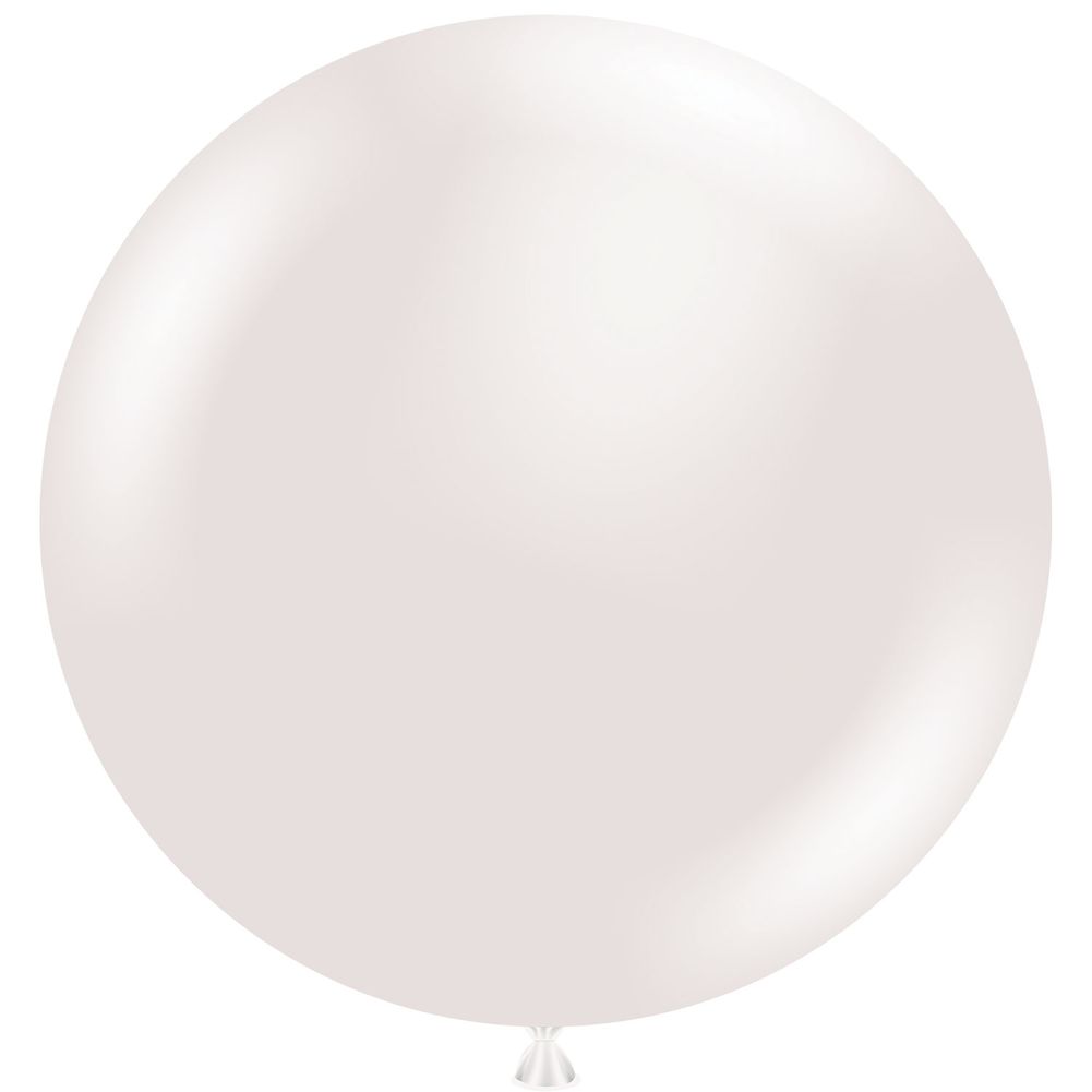 Tuftex 17" Metallic Pearl White Latex Balloons (50ct) – US Novelty